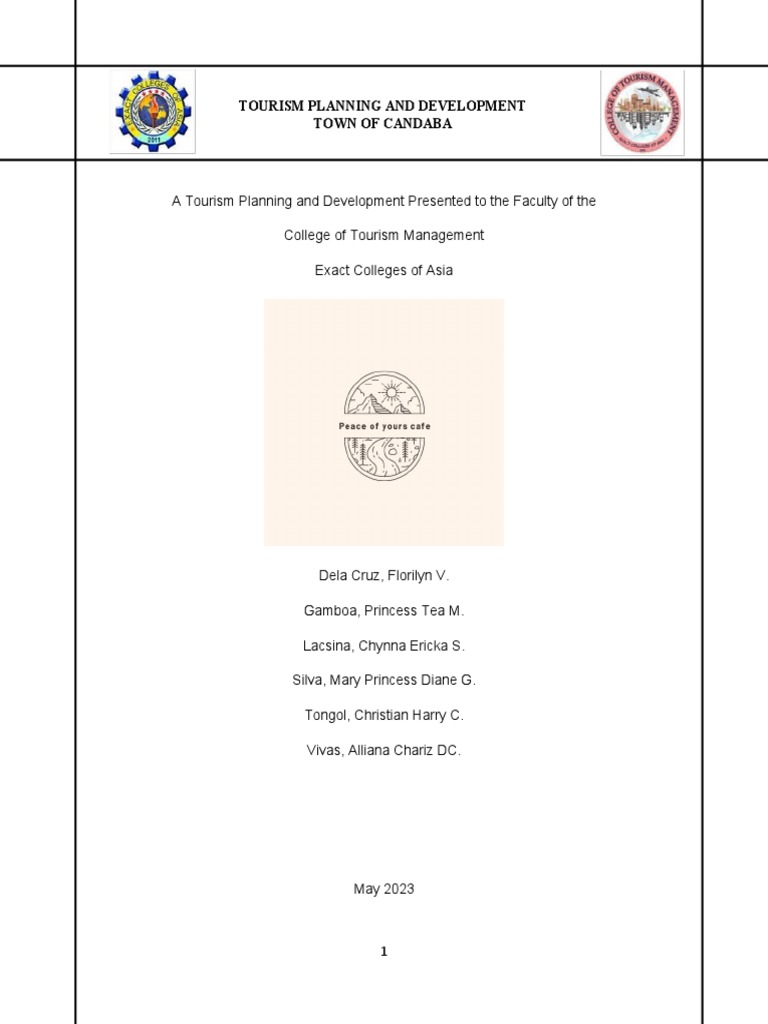 Peace of Yours Cafe TPLAN 4 | PDF | Tourism