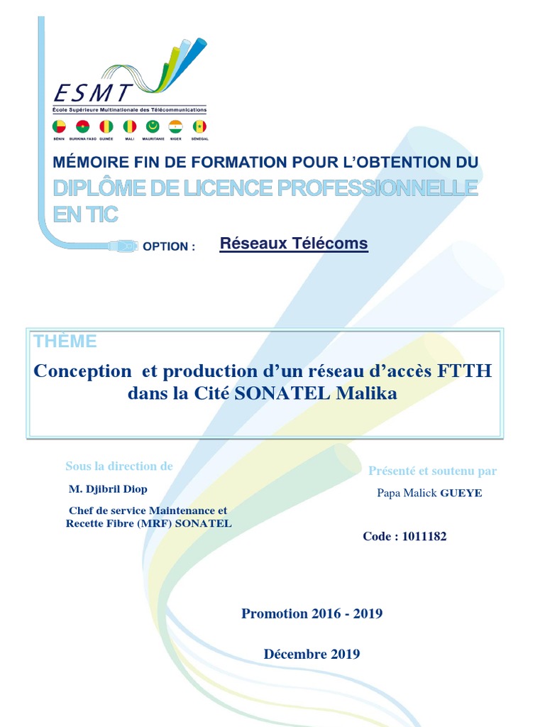 Memoire Fibre | PDF | Équipement de télécommunications | Télécommunications