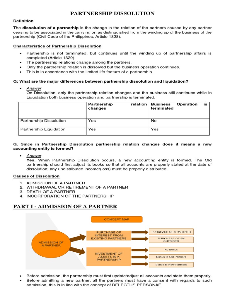 DETAILED-HANDOUTS-IN-PARTNERSHIP-DISSOLUTION | PDF | Debits And Credits ...