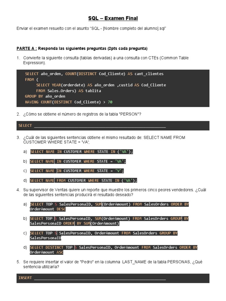Sql Examen Final V2 0 Pdf Sql Bases De Datos