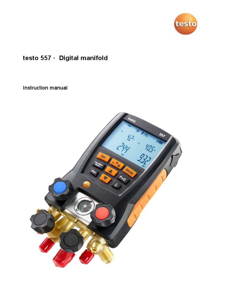 Testo 557 Instruction Manual | PDF | Electromagnetic Interference | Valve