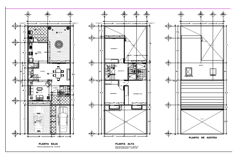 Plano de Casa 2 Pisos 3 Dormitorios CAD Layout1 | PDF