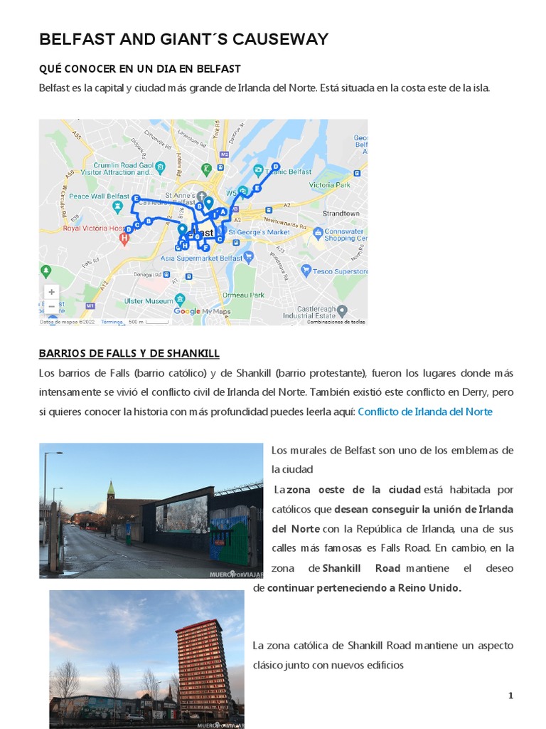 Belfast | PDF | Ciencias sociales | Viajes y turismo