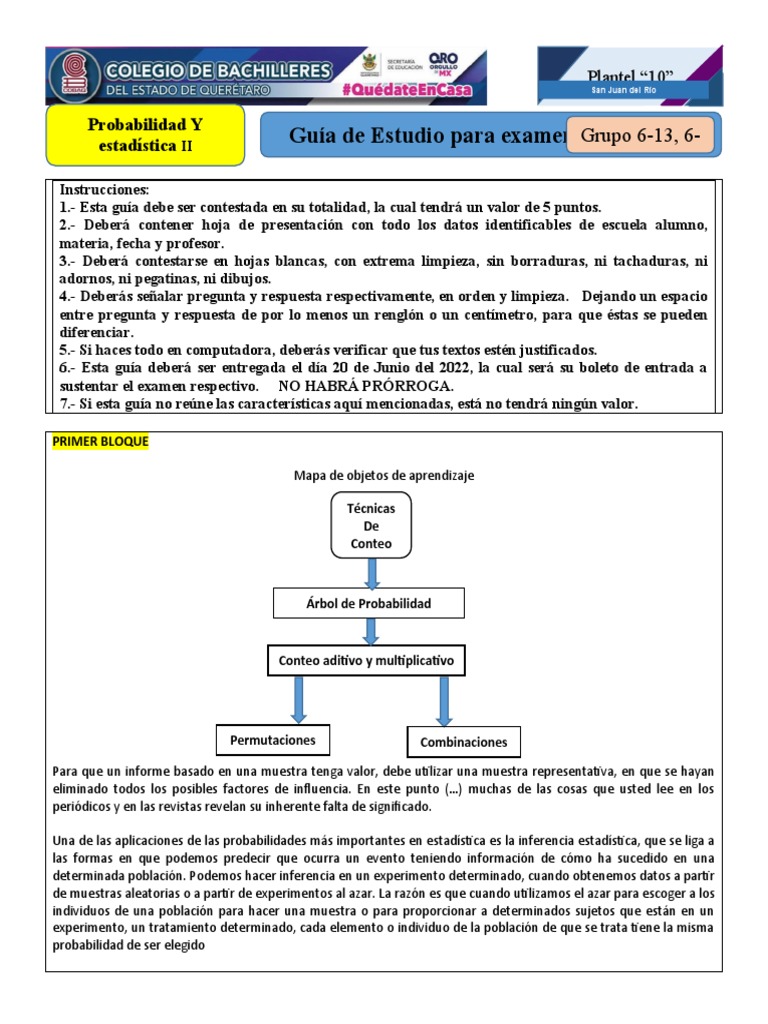 Gguía para Examen Final de Probabilidad y Estadistica II. Junio 2023 | PDF | Muestreo ...