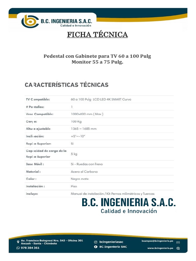 Ficha Tecnica RACK | PDF