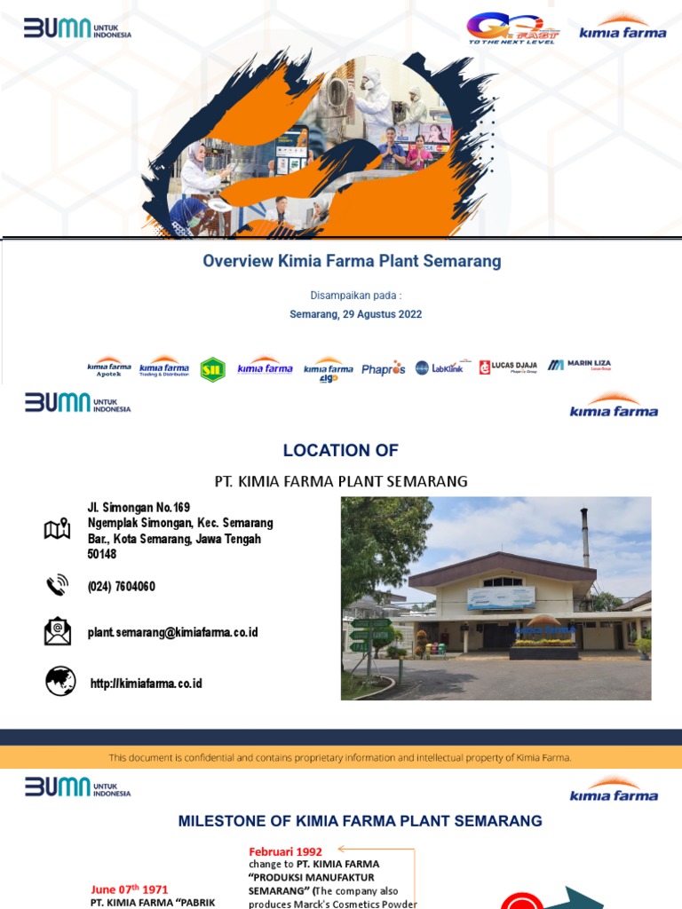 Kimia Farma Plant Semarang Overview | PDF | Food And Drink | Cooking