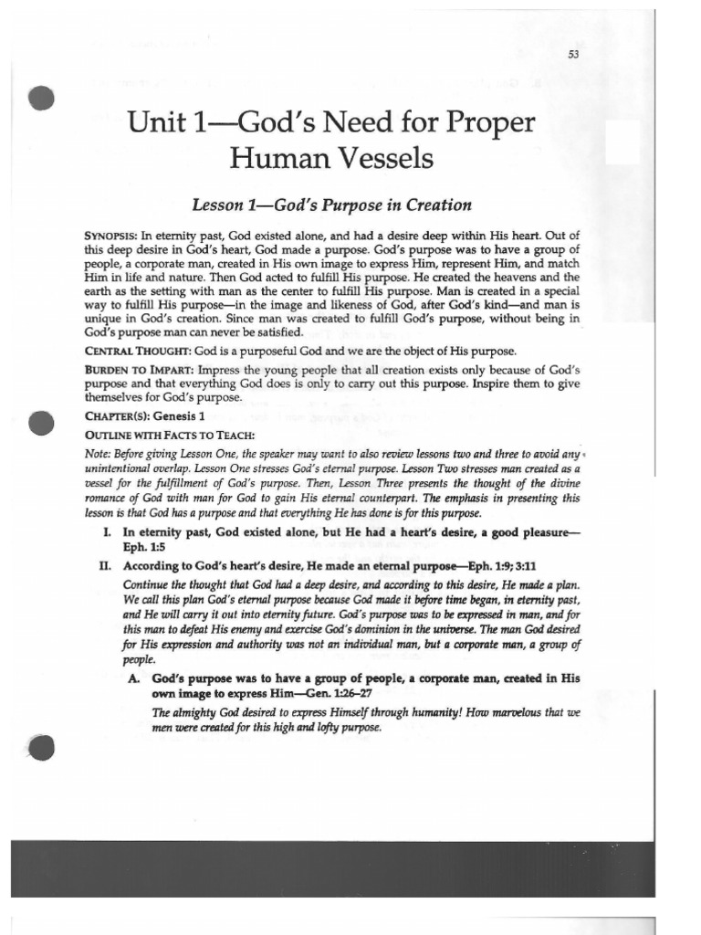 Journey Through The Bible Unit-01-Lesson-01 | PDF