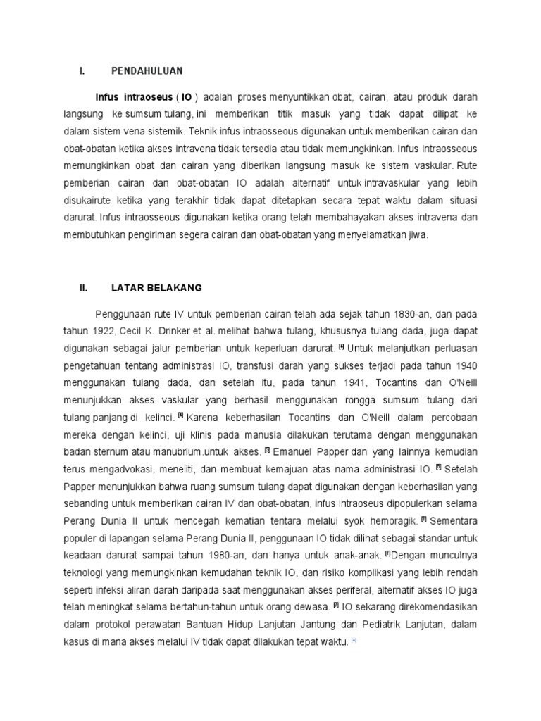 Pelatihan Infus Intraoseus untuk Medis | PDF