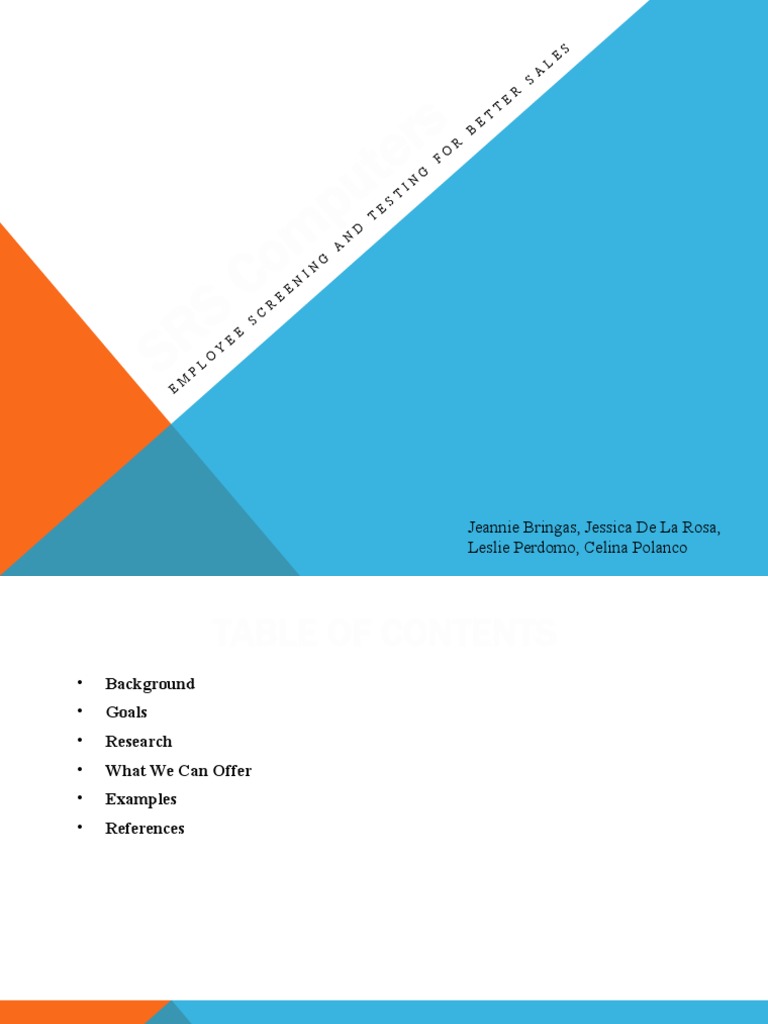 SRS Computers Presentation FINAL | PDF | Employment | Cognitive Science