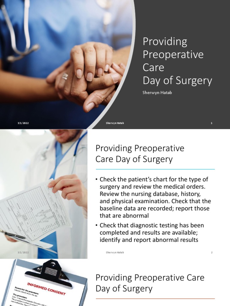 Preoperative Care | PDF | Surgery | Anesthesia