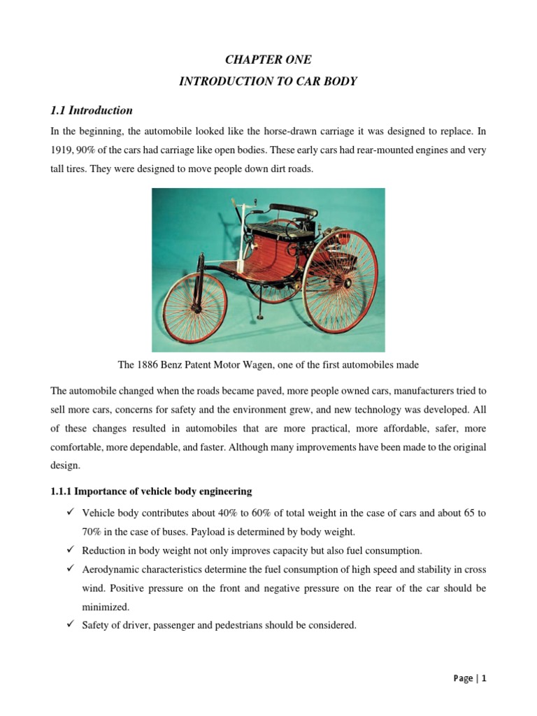 Chapter 1-3 | PDF | Sedan (Automobile) | Automotive Technologies