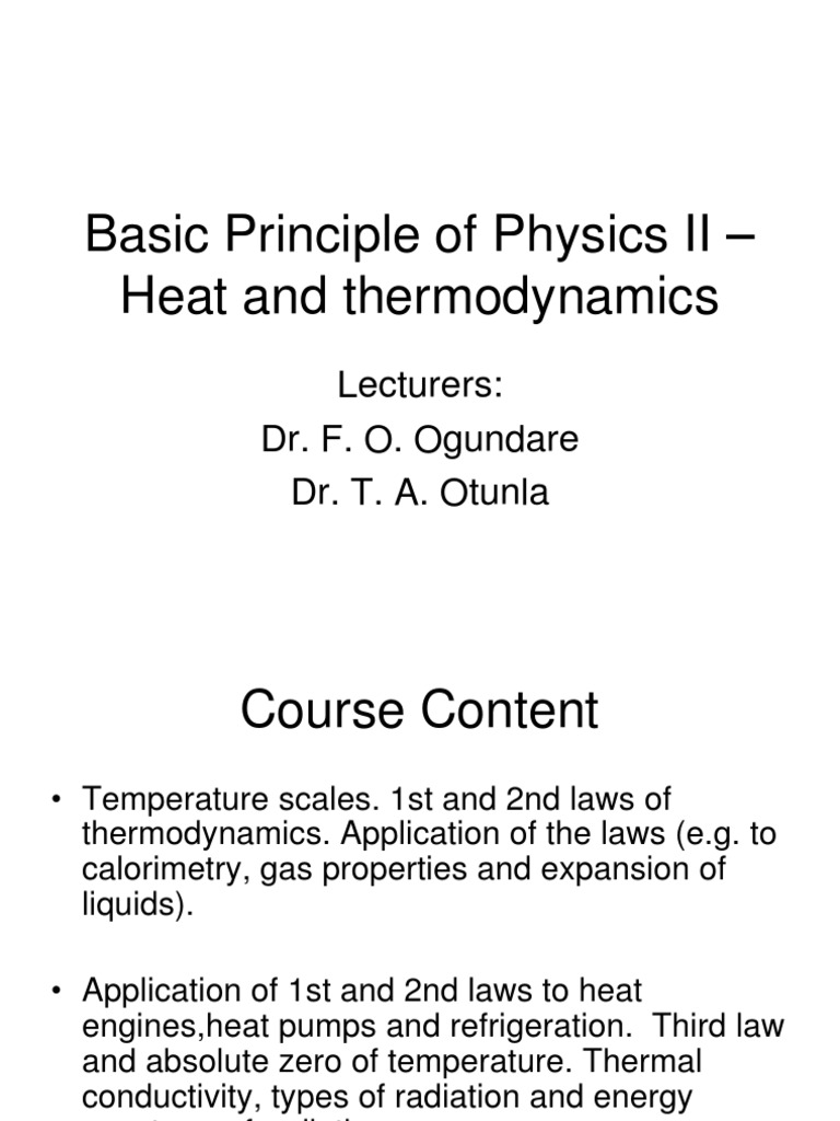 PHY 103 - Heat Techniques | PDF