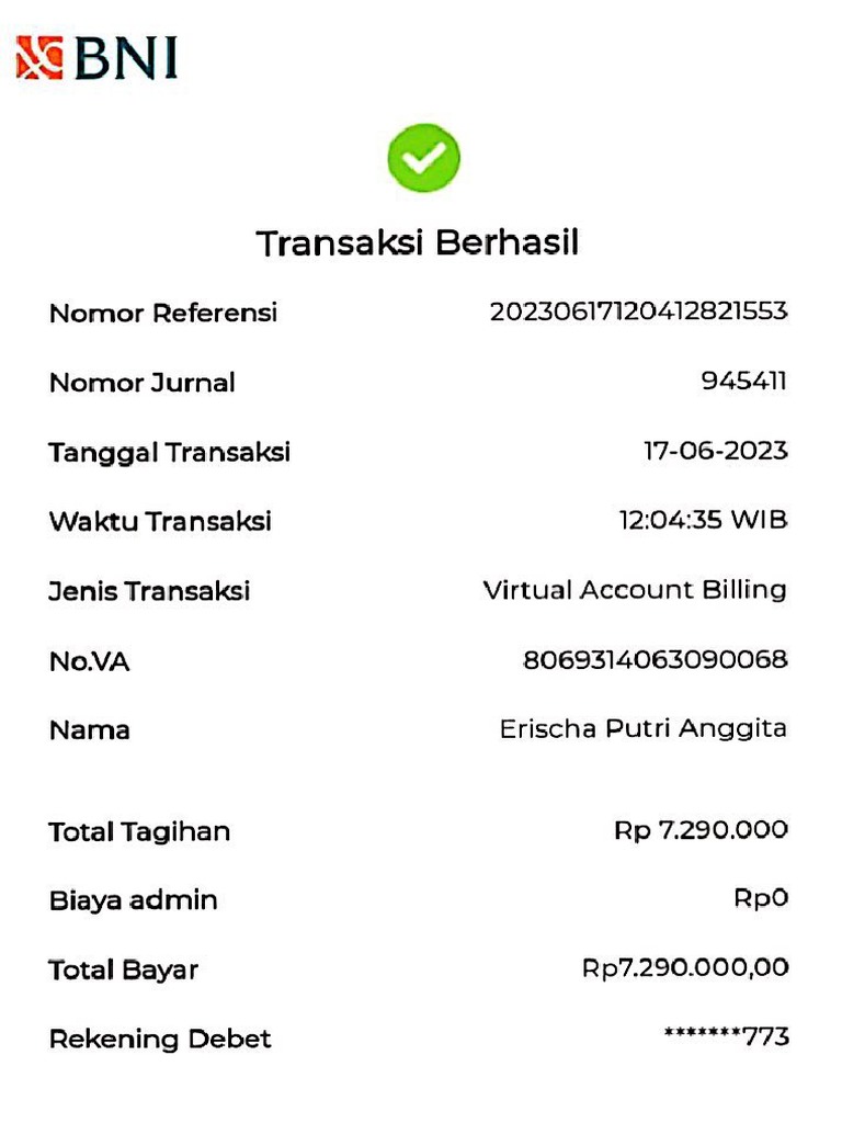 Bukti TF Putri | PDF