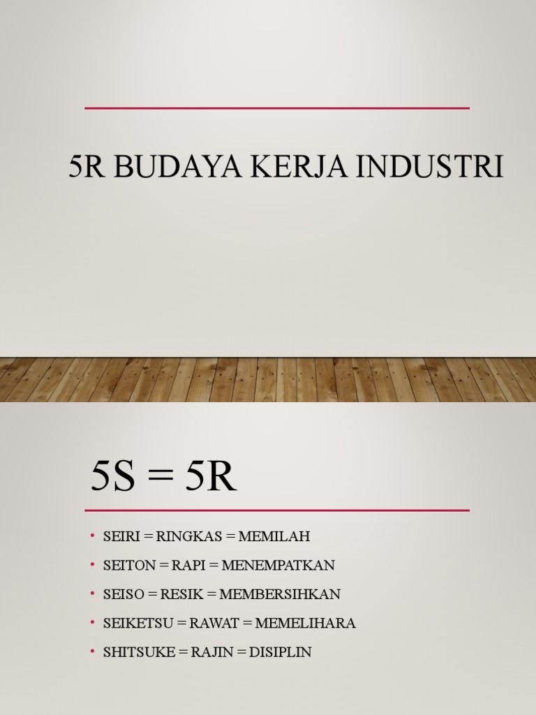 5R Budaya Kerja | PDF