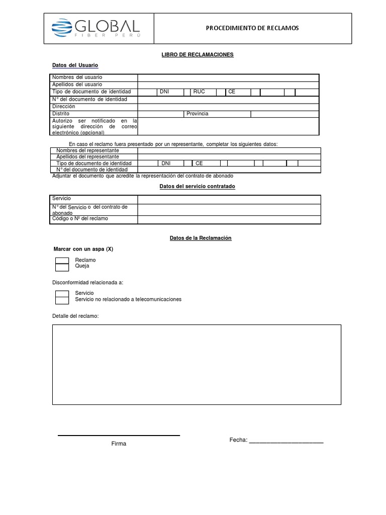 Formato-de-Reclamaciones | PDF
