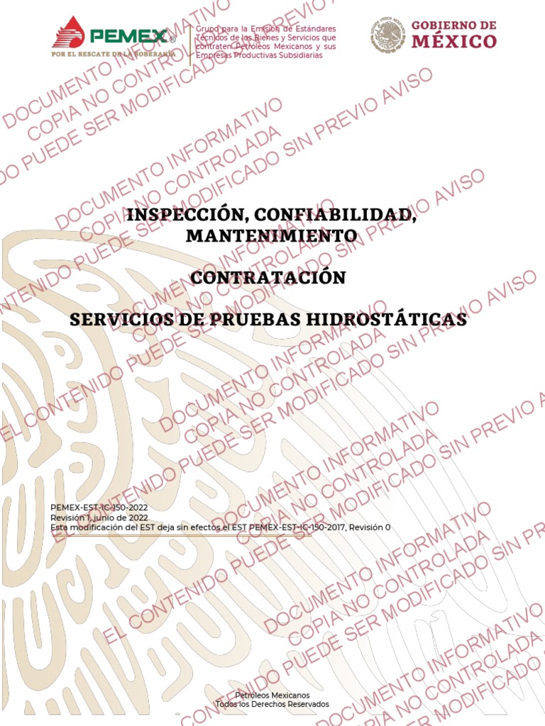 CNC PEMEX-EST-IC-150-2022 Rev 1 | PDF