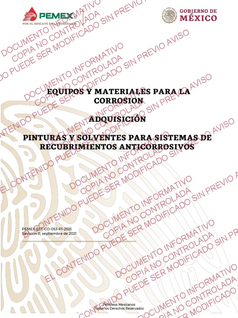 CNC PEMEX-EST-CO-053-P1-2021 Rev 0 | PDF