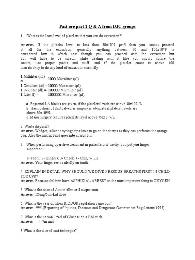 ORE MCQs | Download Free PDF | P Value | Coagulation