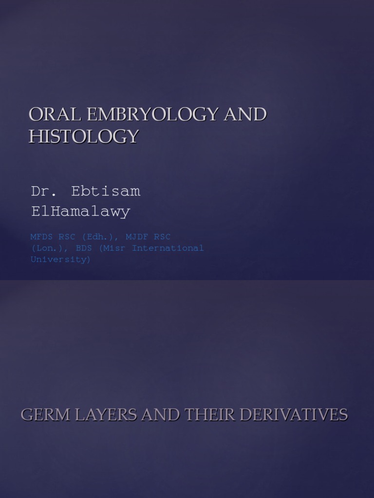 Oral Embryology and Histology | PDF