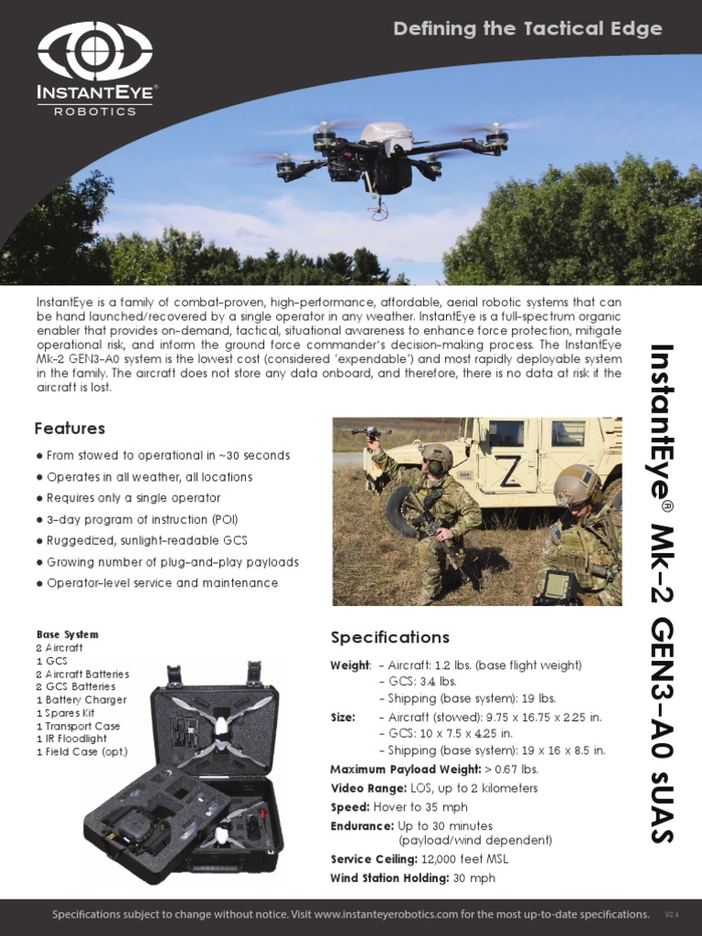 InstantEye-Mk-2-GEN3-A0-v2.4-8-28-17 | PDF | Aeronautics | Vehicles