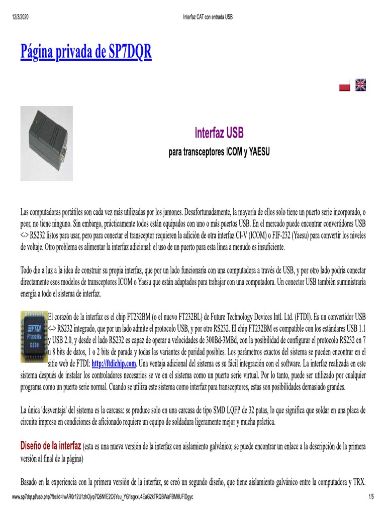 Interfaz CAT Con Entrada USB | PDF