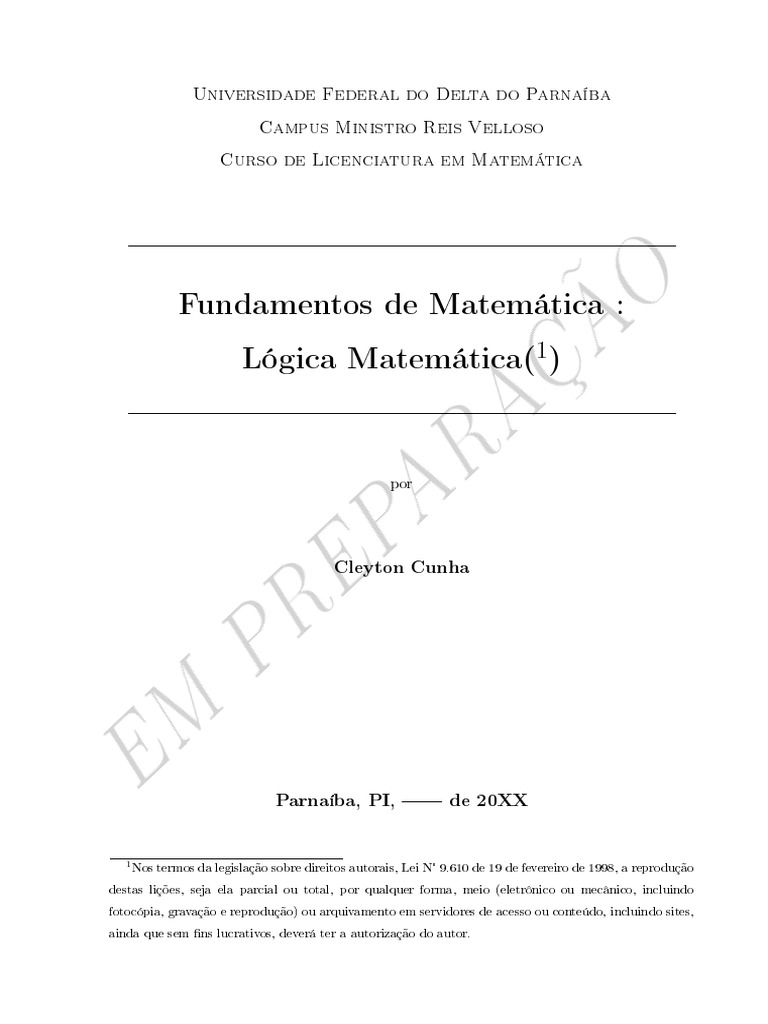 Noções Básicas de Lógica Matemática | PDF | Argumento | Lógica matemática