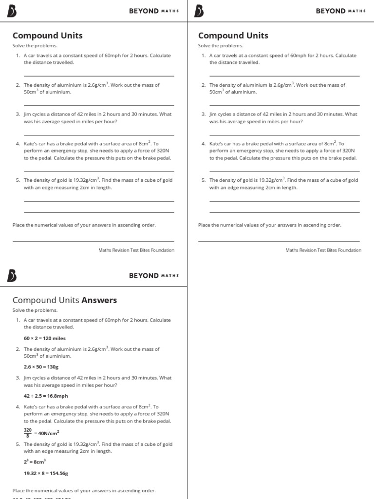 25 Compound Units | PDF