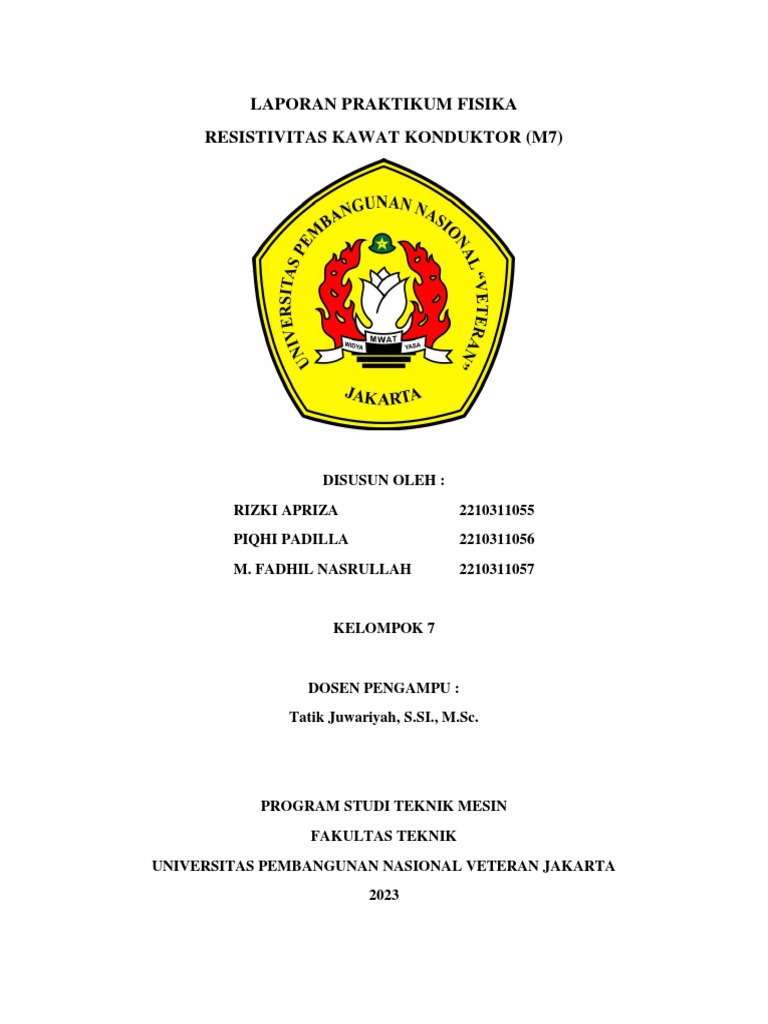 Laporan Praktikum Fisika M7 - Resistivitas Kawat Konduktor | PDF