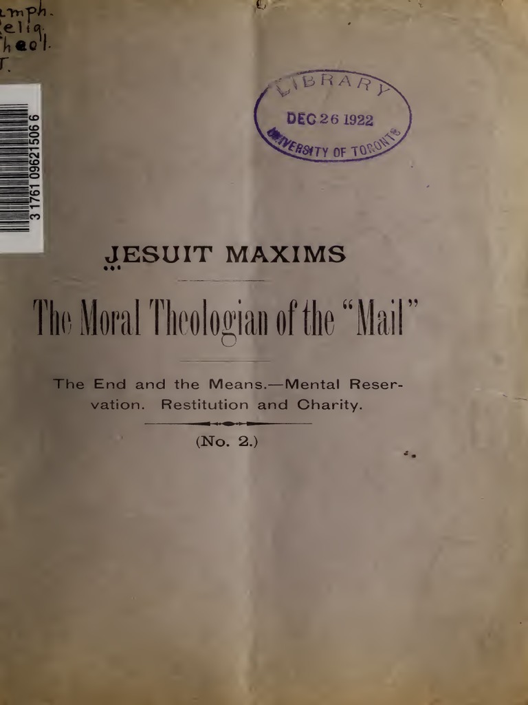 Jesuit Maxims | PDF | Philosophy