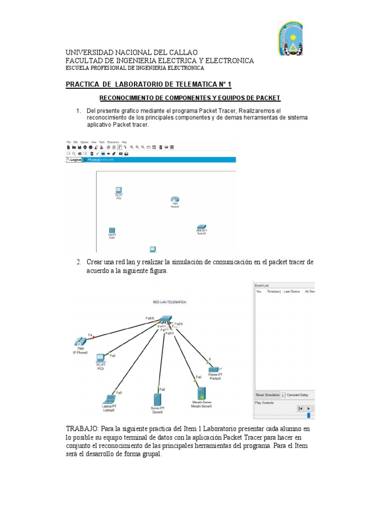 Practica 1 Laboratorio de Telematica | PDF