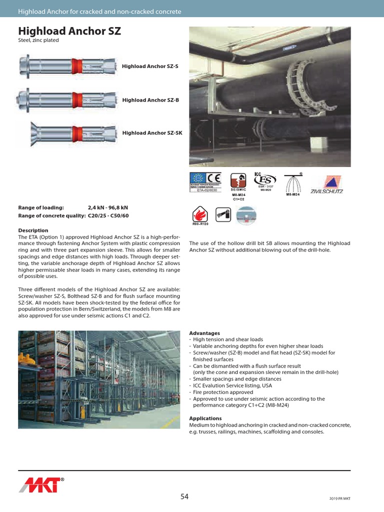 Highload Anchor SZ | PDF | Screw | Mechanical Engineering