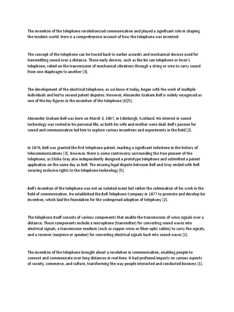 How Telephone Was Invented | PDF | Telephone | Telecommunications