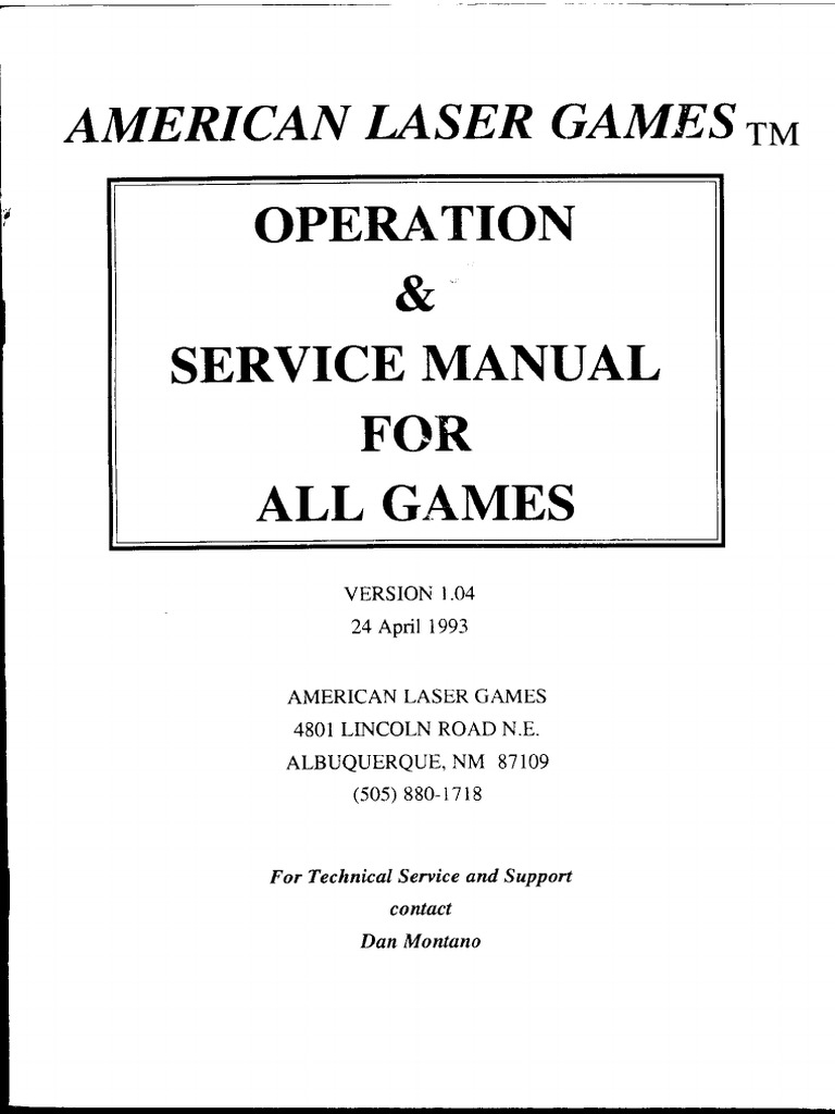 American Laser Games (Op & Service) | PDF