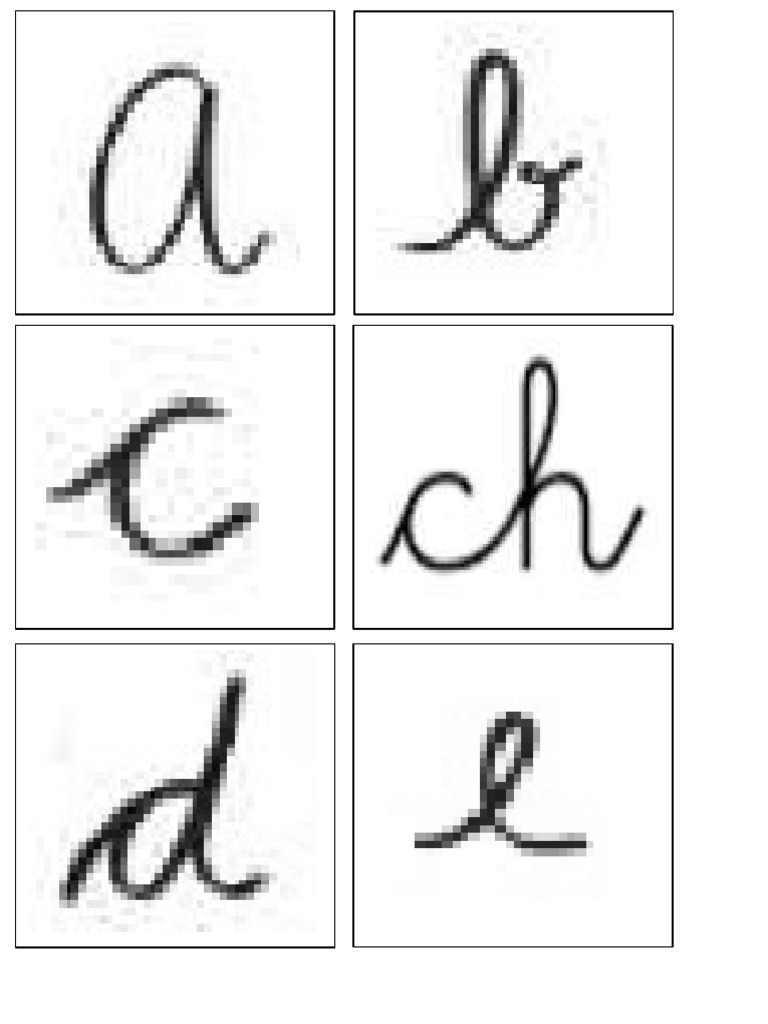 Abecedario Ligadas Mayusculas y Minusculas | PDF