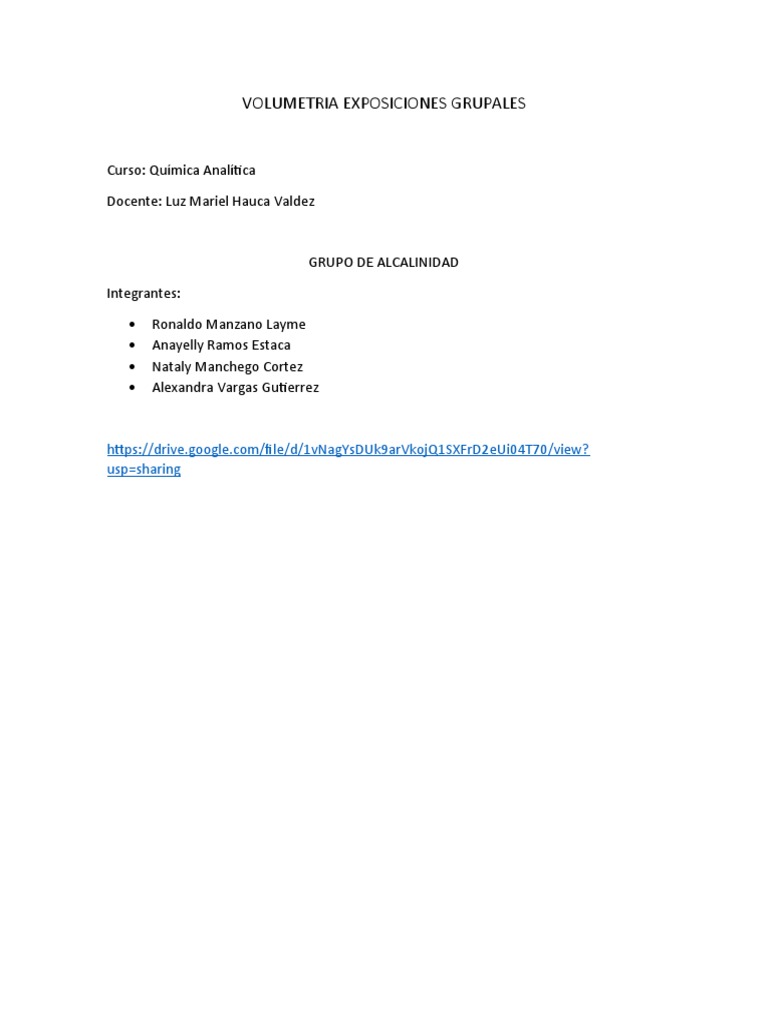 Volumetria Exposiciones Grupales | PDF