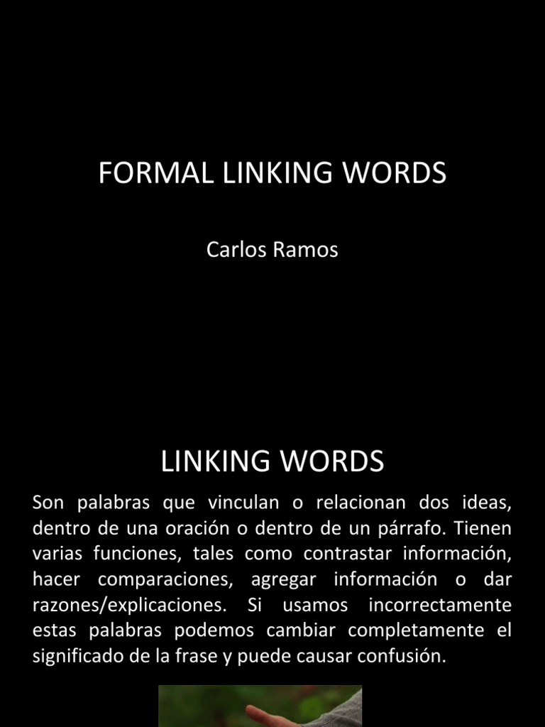 Formal Linking Words | PDF