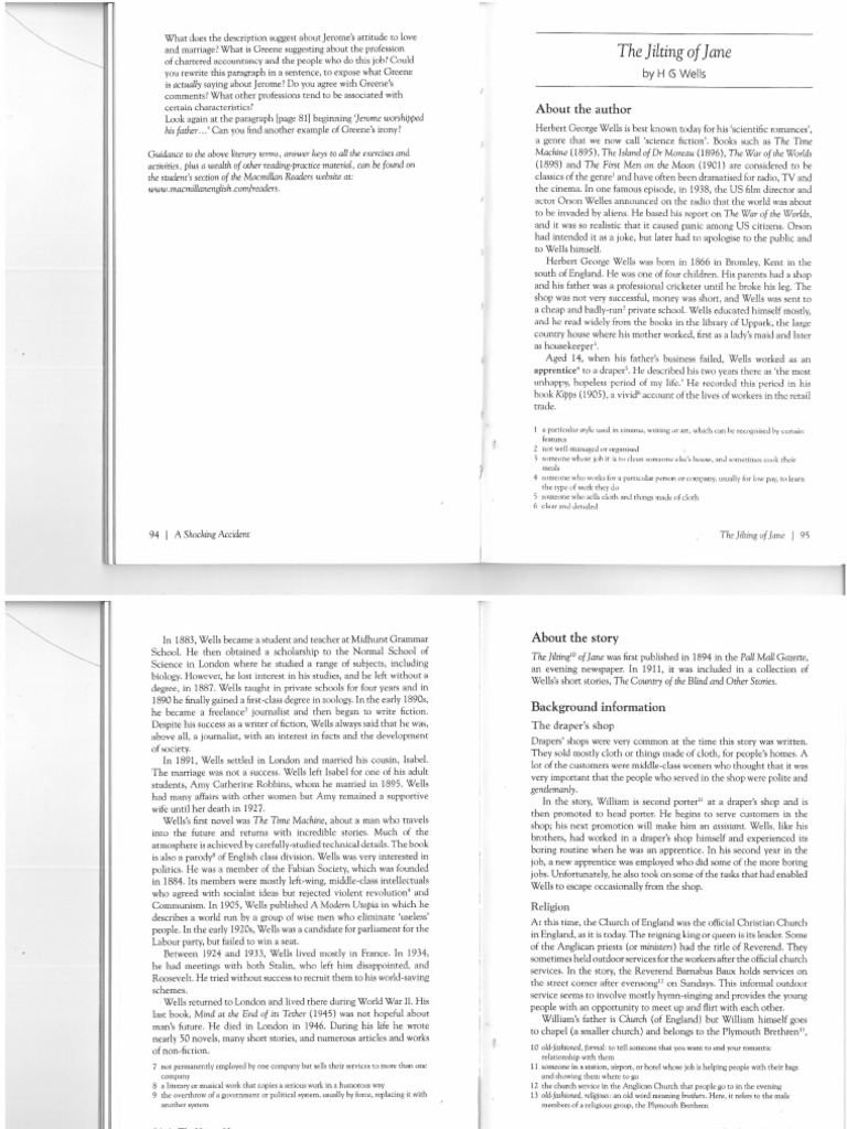 H.G.wells The Jilting of Jane | PDF