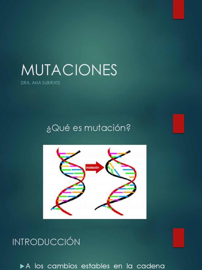 MUTACIONES | PDF | Mutación | Mutageno