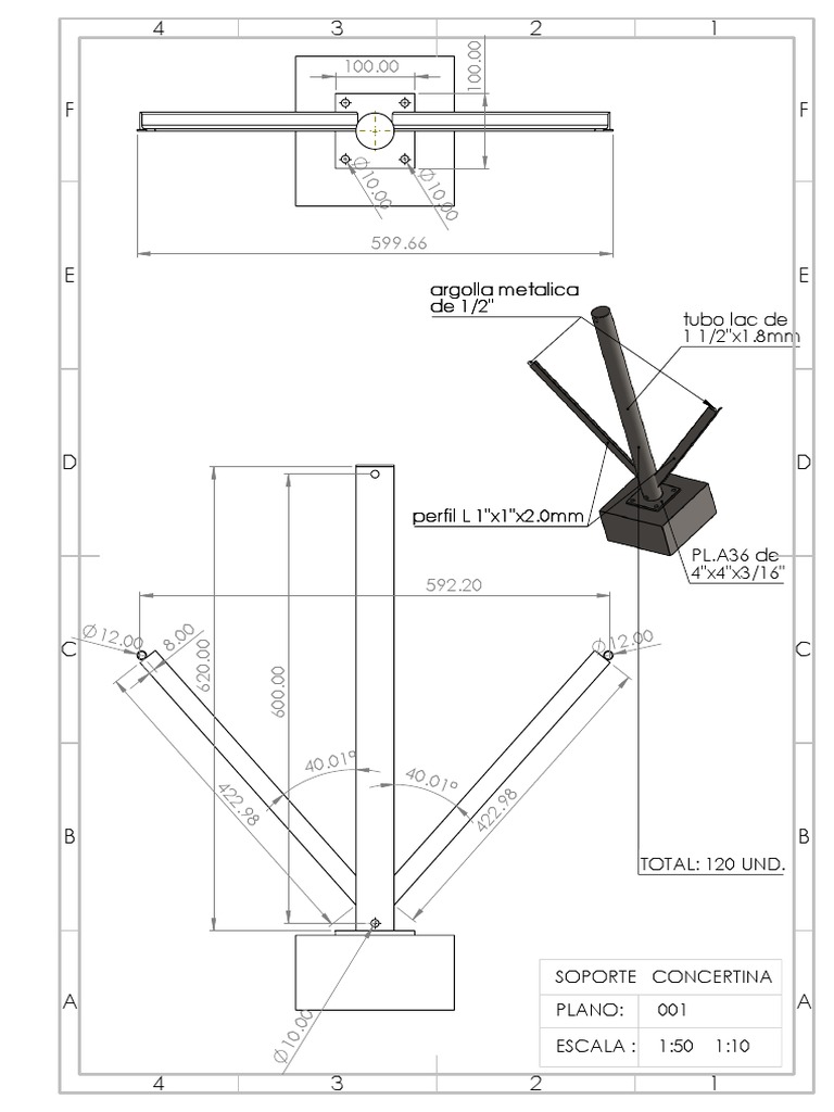 Soporte de Concertina 60 | PDF