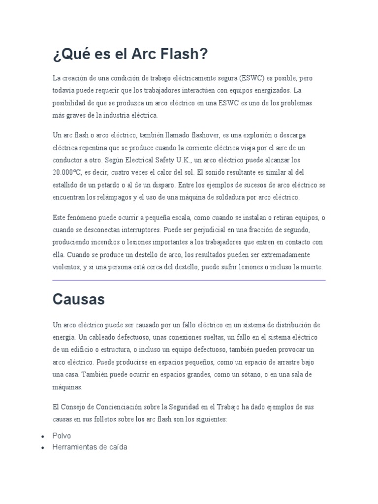 Qué Es El Arc Flash | PDF