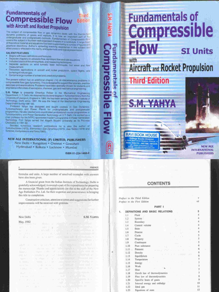 Fundamentals of Compressible Flow by S. M. Yahya 3 Ed | PDF