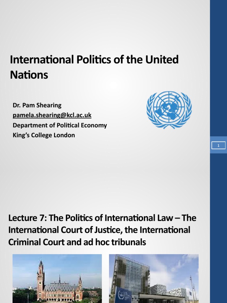 2023 - Week 7 - Lecture Slides | PDF | International Criminal Court | Global Politics
