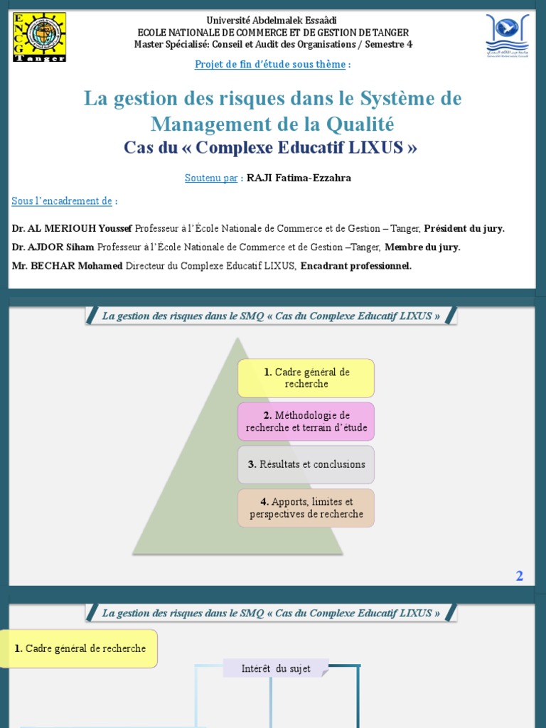 PR Ése Ntation | PDF | Risque | Gestion des risques