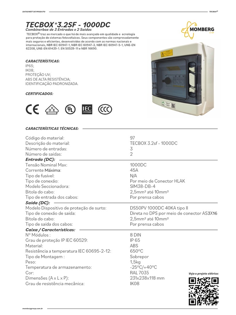 TECBOX 3.2SF - 1000DC: Características | PDF | Bens manufaturados ...