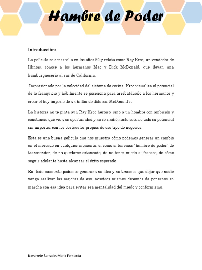 HAMBRE DE PODER | PDF | Mc Donald's