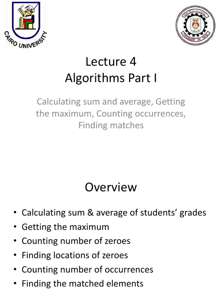 Genn004 Lect4 Algorithms1 Pdf Computer Programming Mathematics