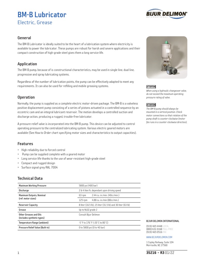 LUB - BM-B - DS-R3 30litros | PDF | Pump | Valve