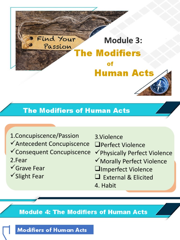 Modifiers of Human Acts | PDF | Violence | Fear