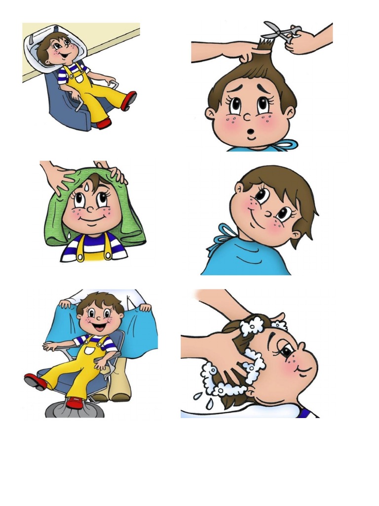 Serie de Pictograma para Cortarse El Cabello - Docx Versión 1 | PDF