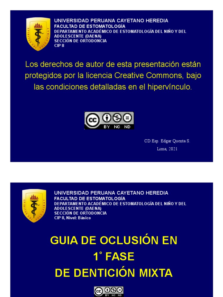 Tema 12 Guia de Oclus 1FDM2021 | PDF